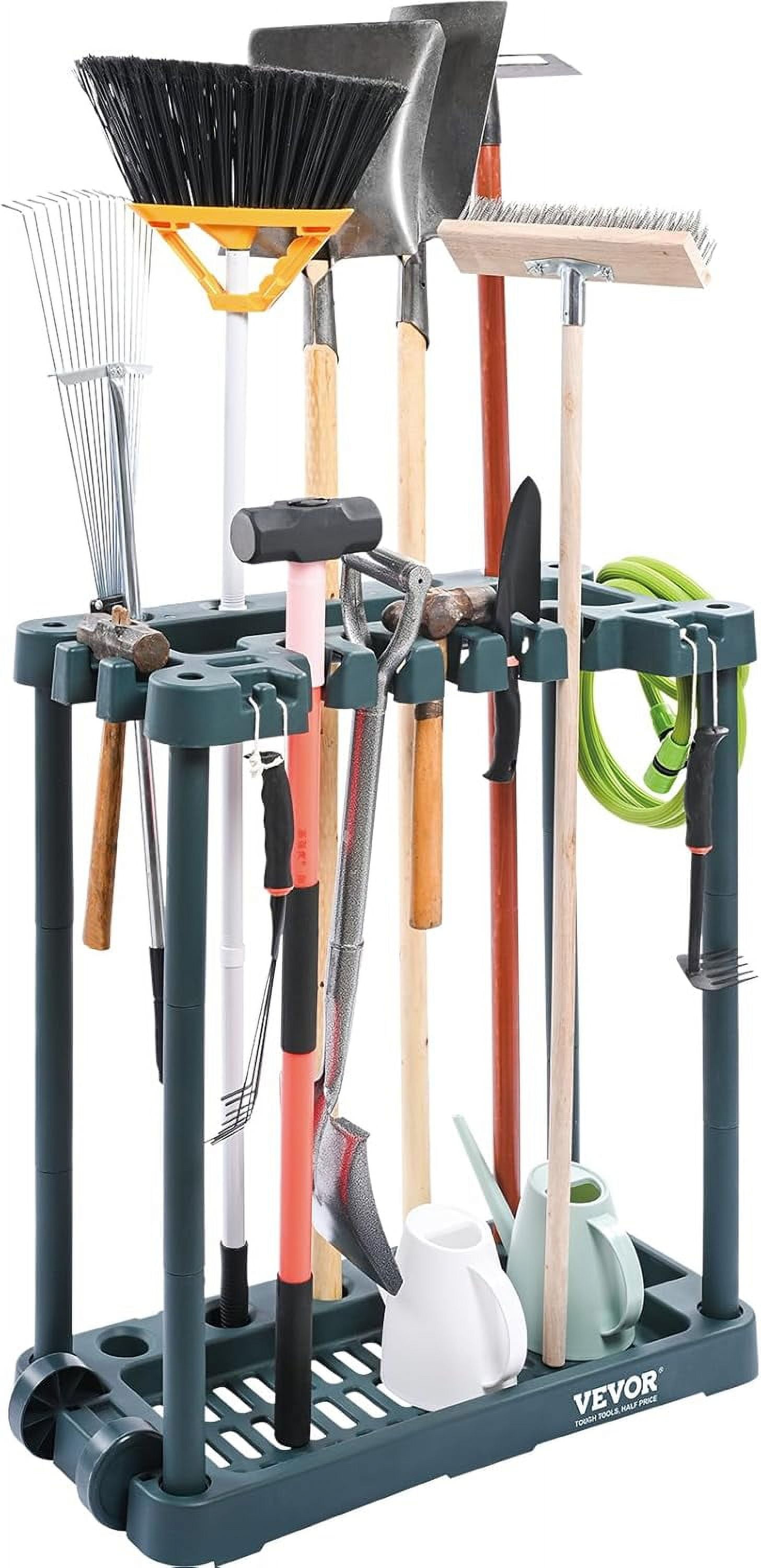 cugvbin Garden Tool Organizer 10 Slots Tool Tower Rack for Garage ...