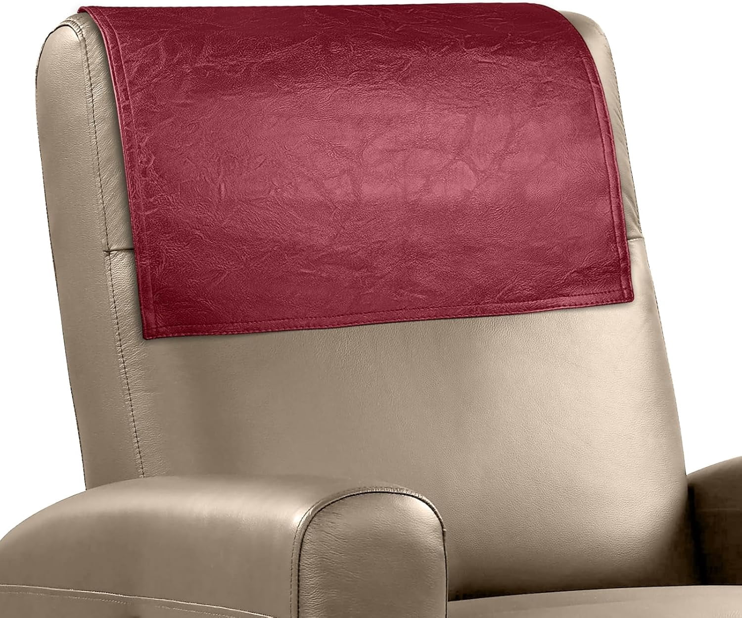 cugvbin Recliner Headrest Protector Faux Leather Headrest Cover for ...