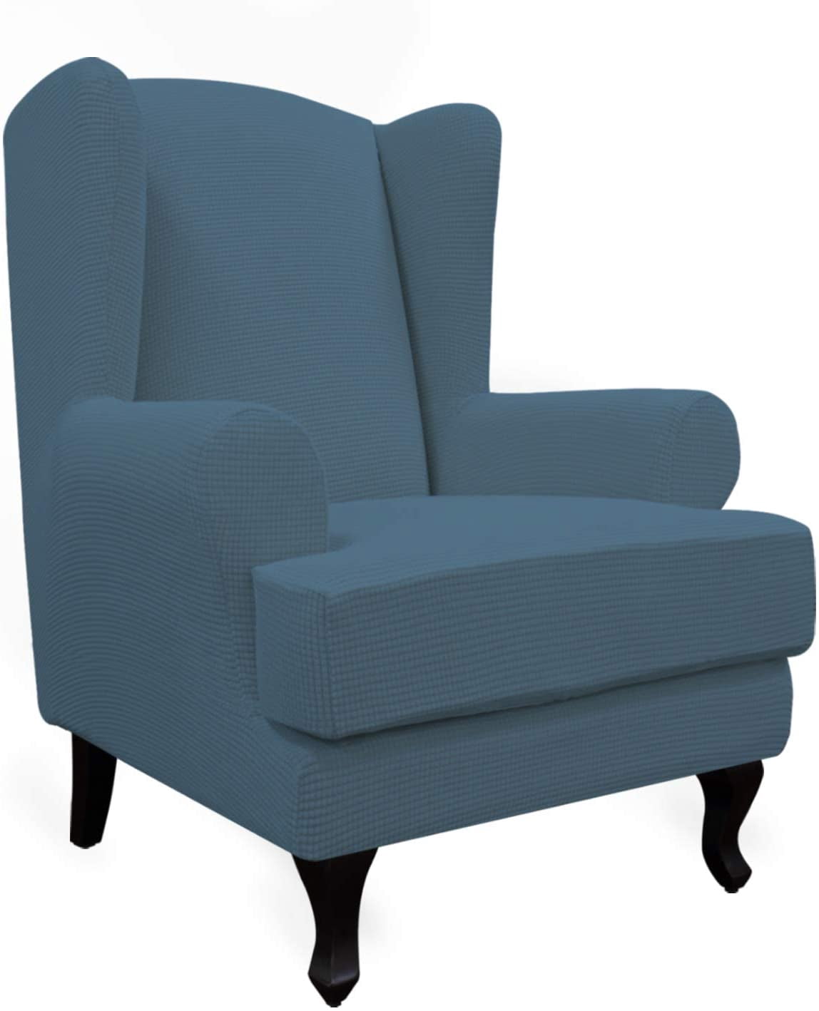 cugvbin Stretch Wingback Chair Sofa Slipcover 2-Piece Sofa Cover ...