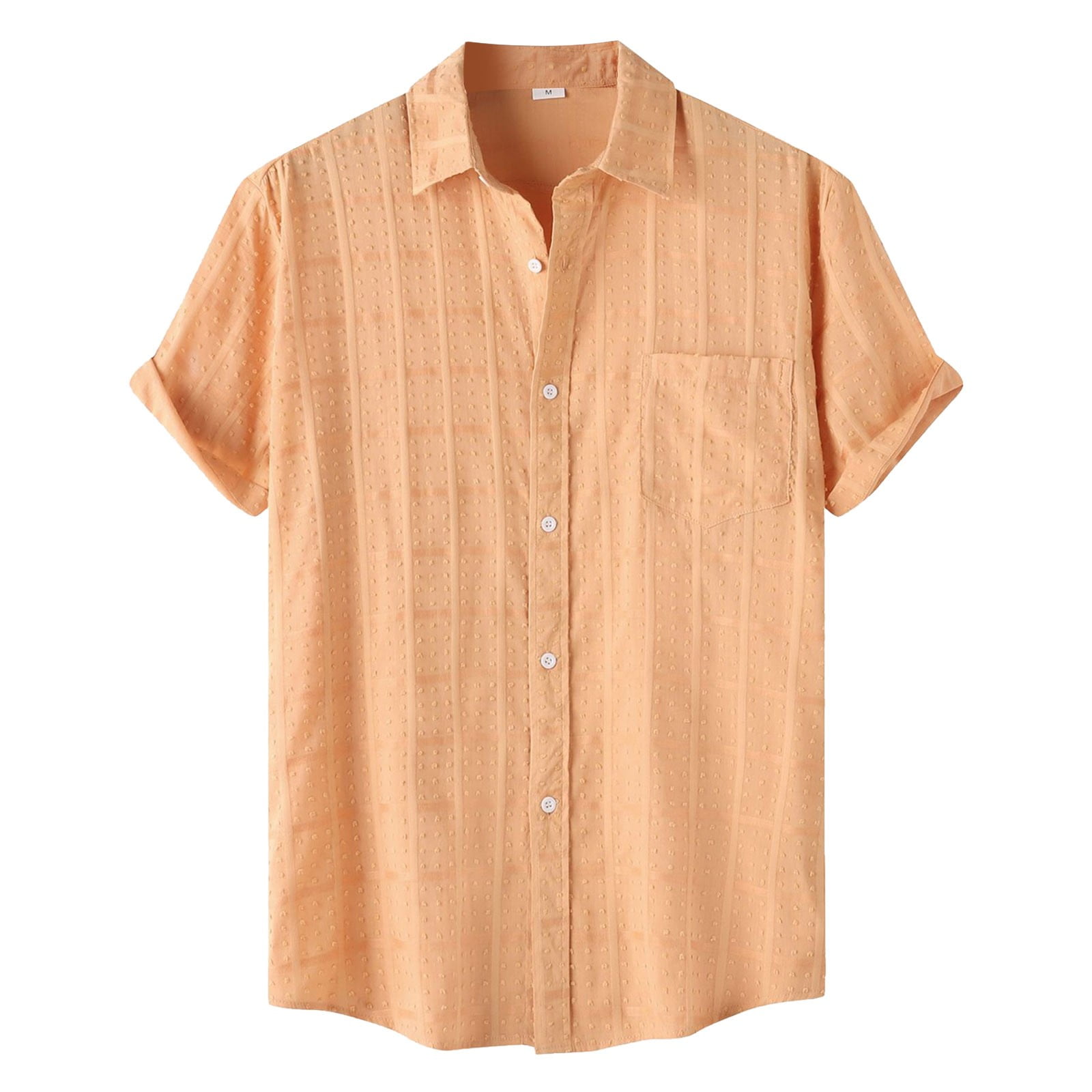 cui,Men's Plaid Design Button down Shirts Shorts Sleeve Plus Size Loose ...