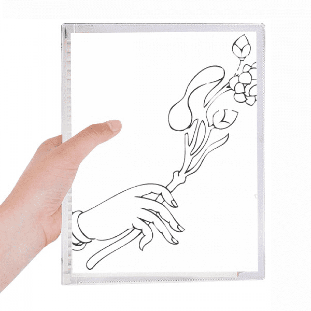culture hand flower line drawing pattern notebook loose diary ...