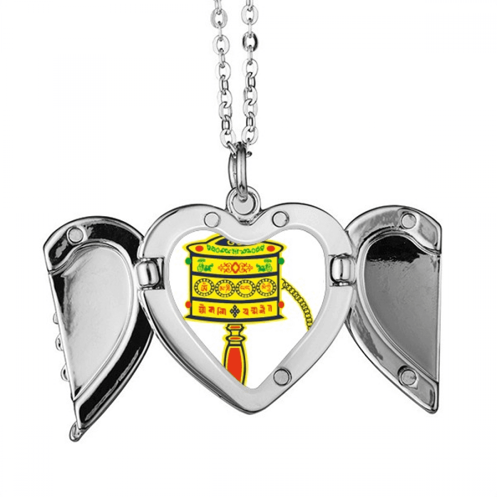 culture prayer wheel angel wings necklpendant fashion - Walmart.com