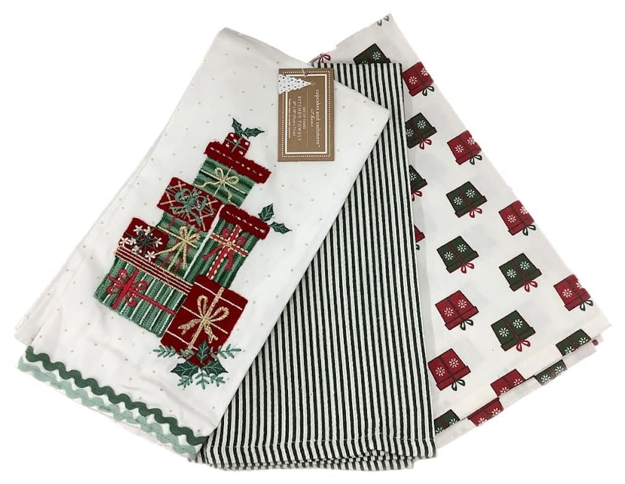cupcakes and cashmere Winter Christmas Kitchen Towels, 18W x 28L inches ...
