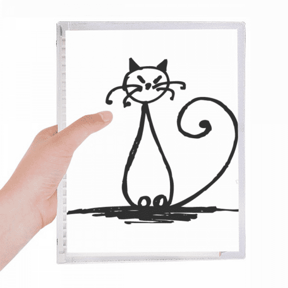 curly tail cat sle sit line notebook loose diary refillable journal ...