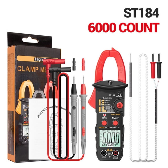current clamp digital clamp AC/DC 600A, 6000 Counts TRMS Auto Range ...