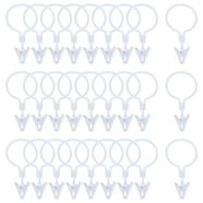 1 Inch Metal Curtain Rings with Clips in Gold, Curtain Hangers Clips ...