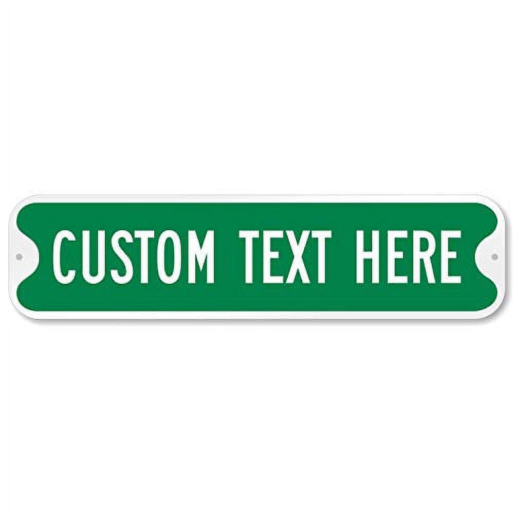 customize your own green street sign | 6" x 24" eg reflective aluminum ...
