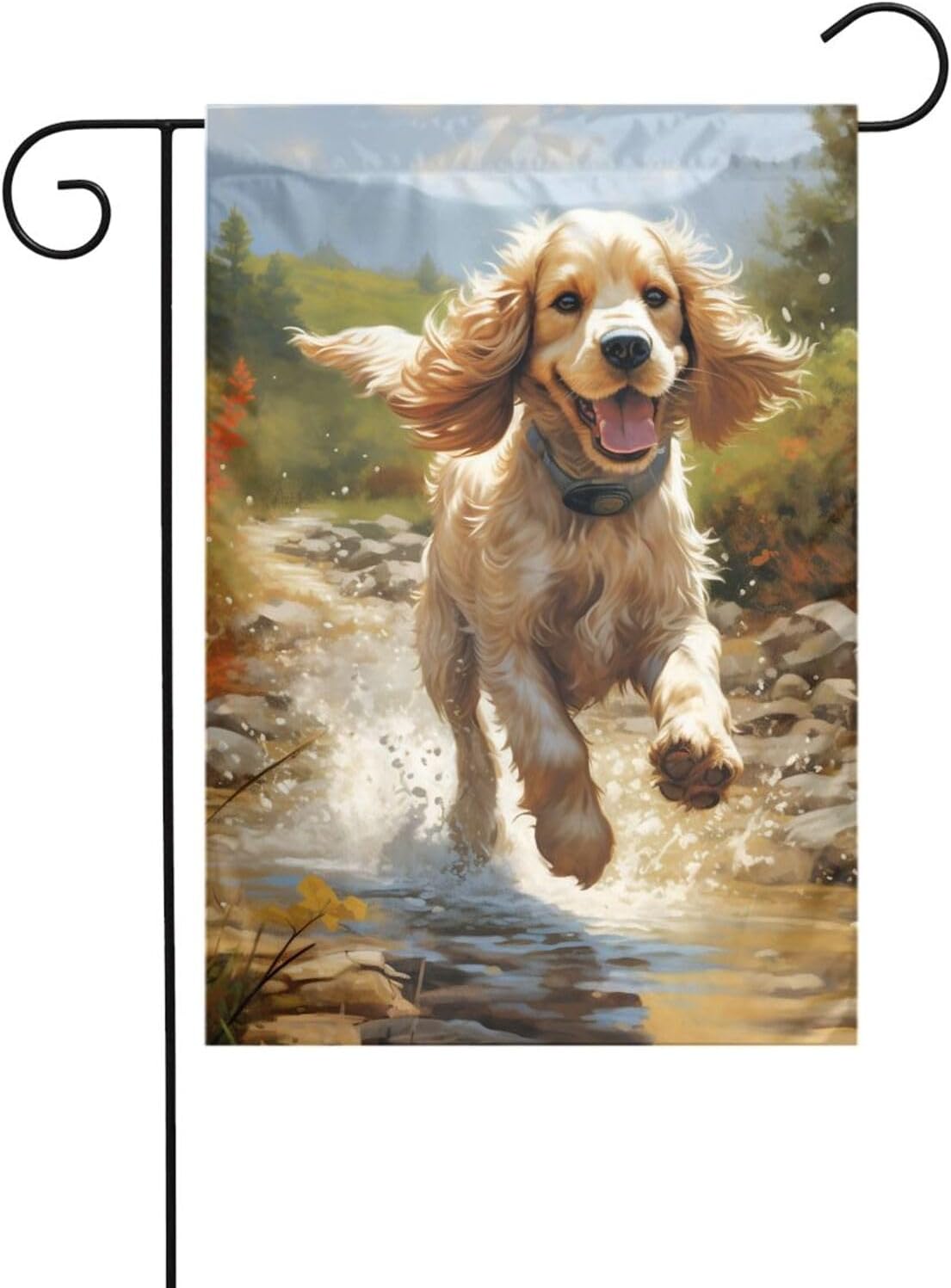 cute beautiful art Cocker Spaniel Garden Flags Double Sided,Garden ...