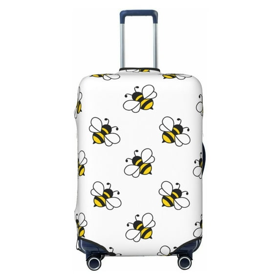 cute bees cartoon white Luggage Cover, Elastic Suitcase Cover Travel ...