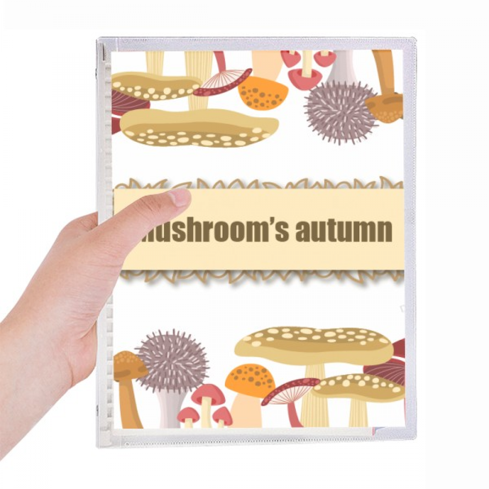 cute blue mushroom illustration notebook loose diary refillable journal ...