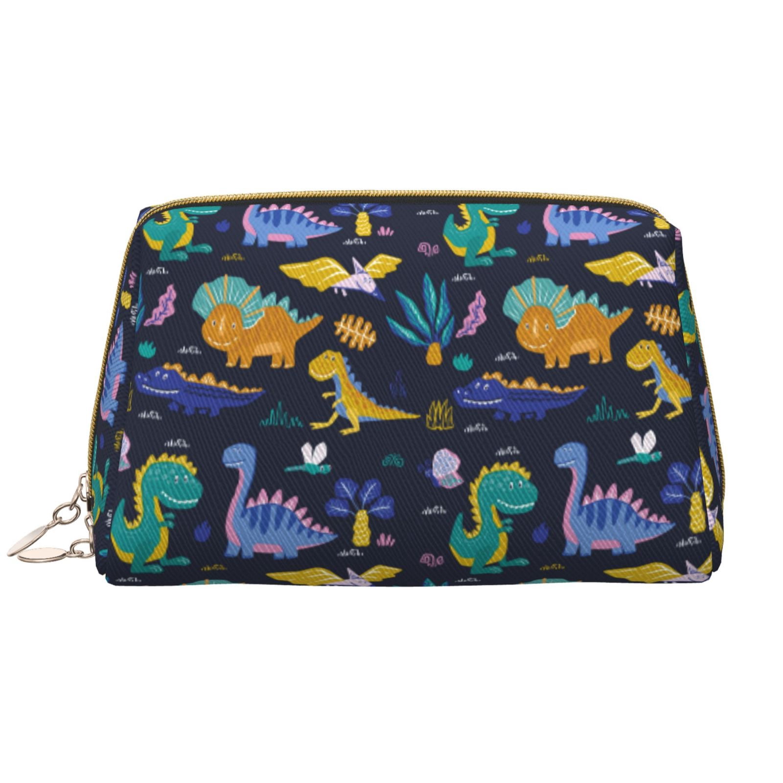 cute cartoon Dinosaur print Makeup Bag, Large Capacity Travel Cosmetic ...