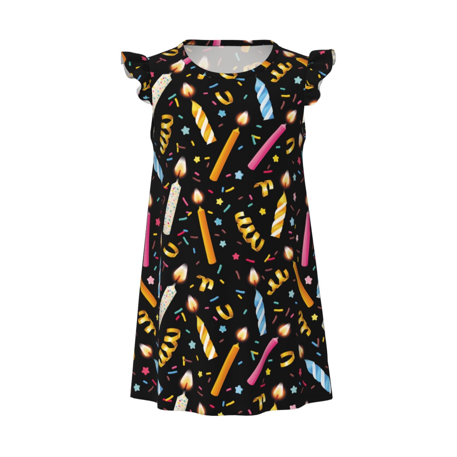 cute cartoon pattern Girls Nightgowns, Flutter Sleeve Pajamas ...