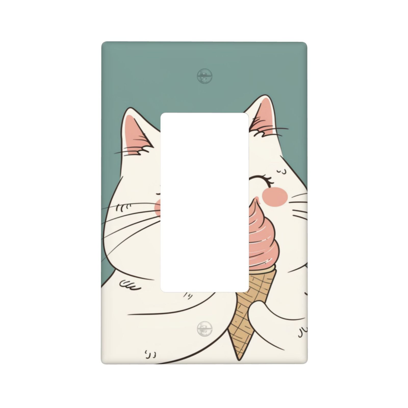cute cat Switch Cover Decorative Wall Plate / 1-Gang / Standard Size ...