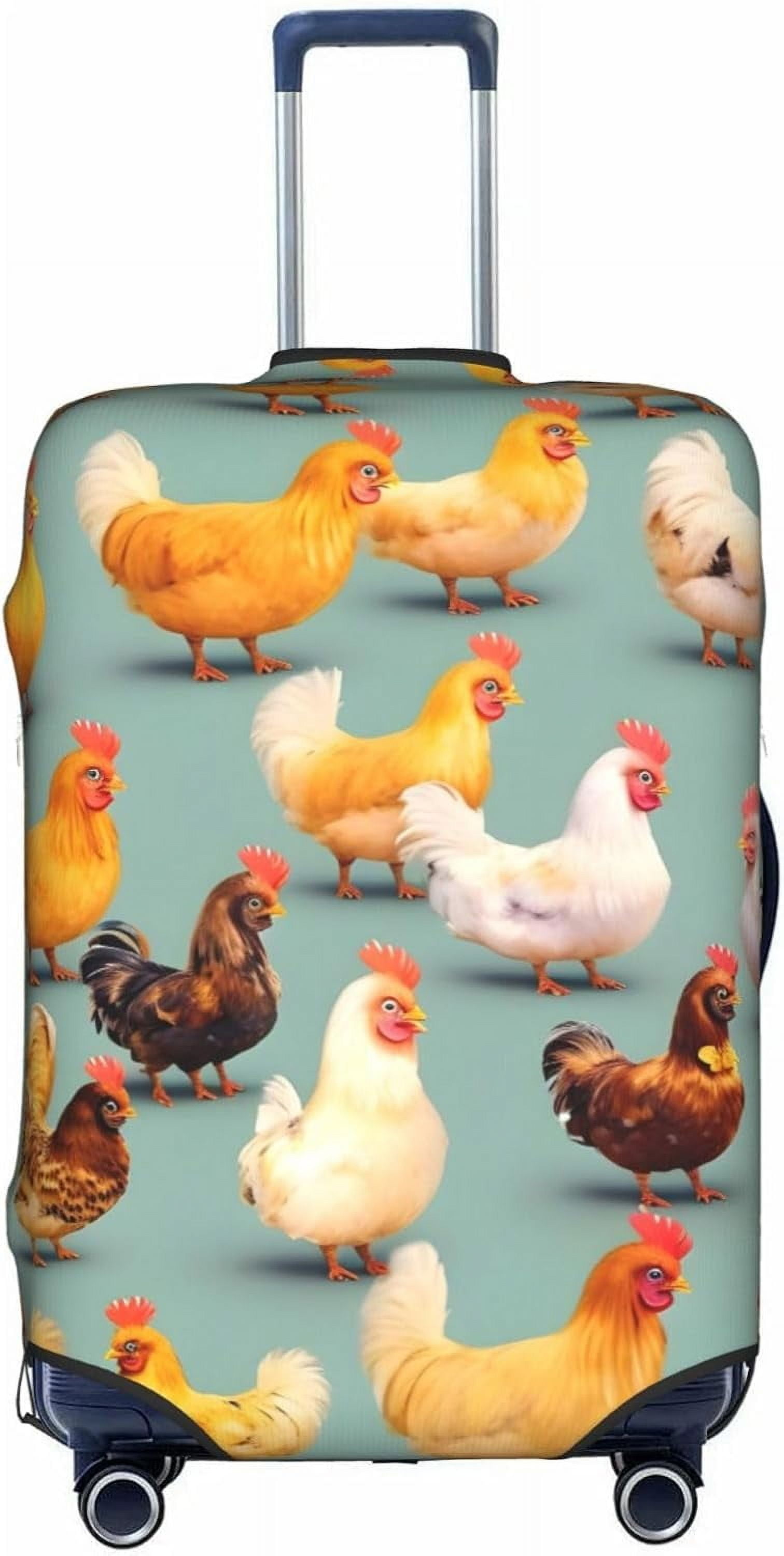 cute chicken walking Stylish Luggage Cover - Protect and Personalize ...