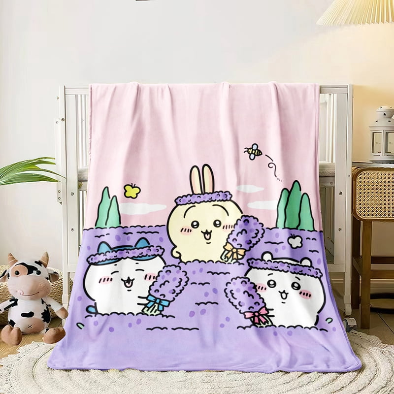 cute chiikawa blanket. Four seasons blanket.for sofa, beds, living room ...