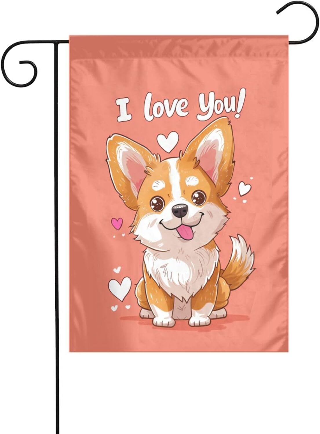 cute corgi Garden Flags Double Sided,Garden Flags for All Seasons ...