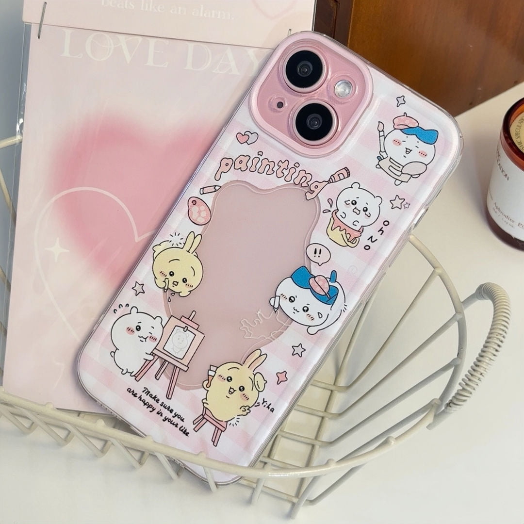 cute dolls Chiikawas Clear Space Phone Case For iPhone 11 12 13 14 15 16 Pro Max Mini X Xs XR 7 ...