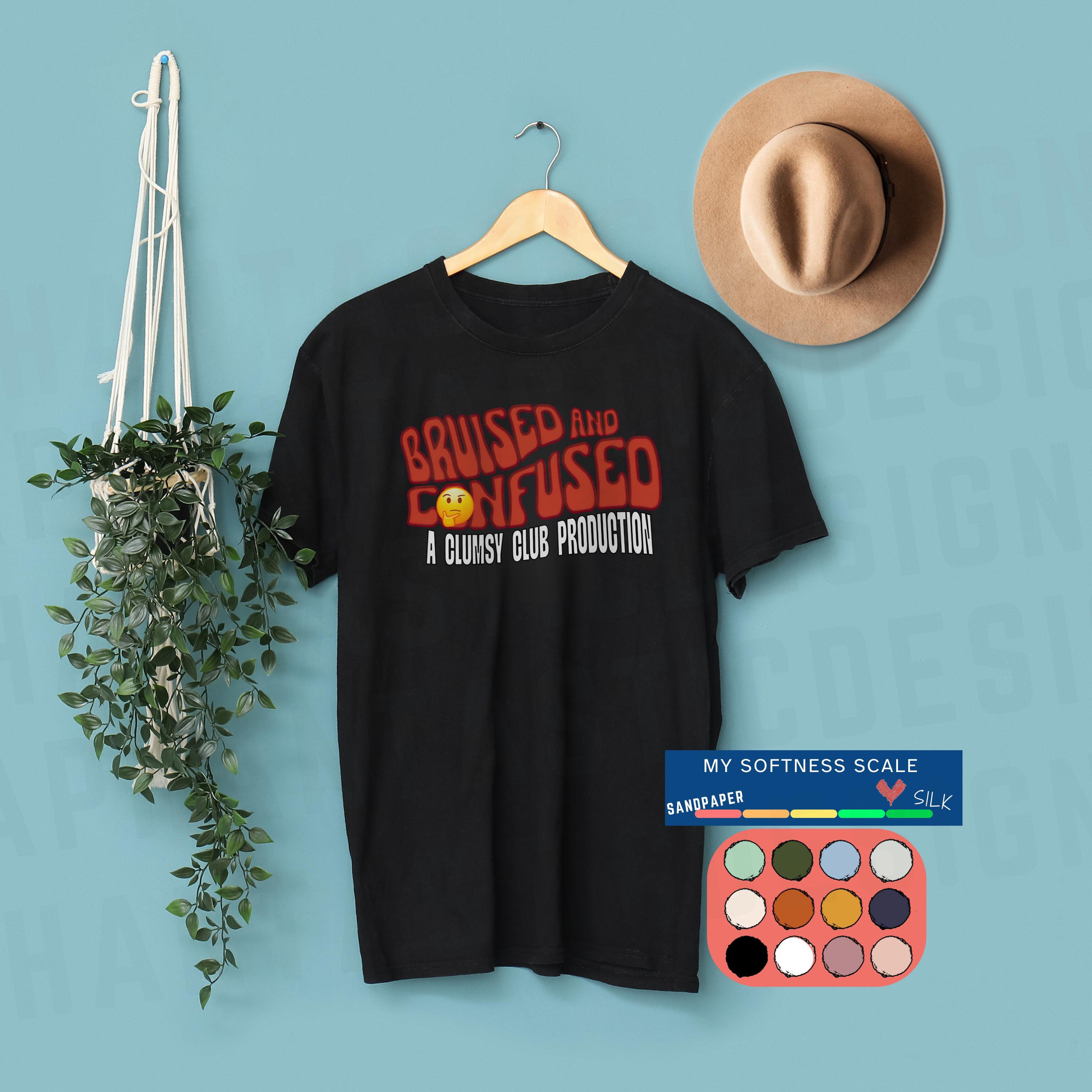 cute funny bruised confused clumsy soft graphic tee pain zebra ...