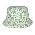 cute green frog cartoon Bucket Hat Foldable Fisherman Outdoor Summer ...