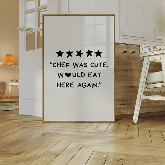 cute kitchen print | kitchen PRINT wall art | chef poster | fun kitchen ...