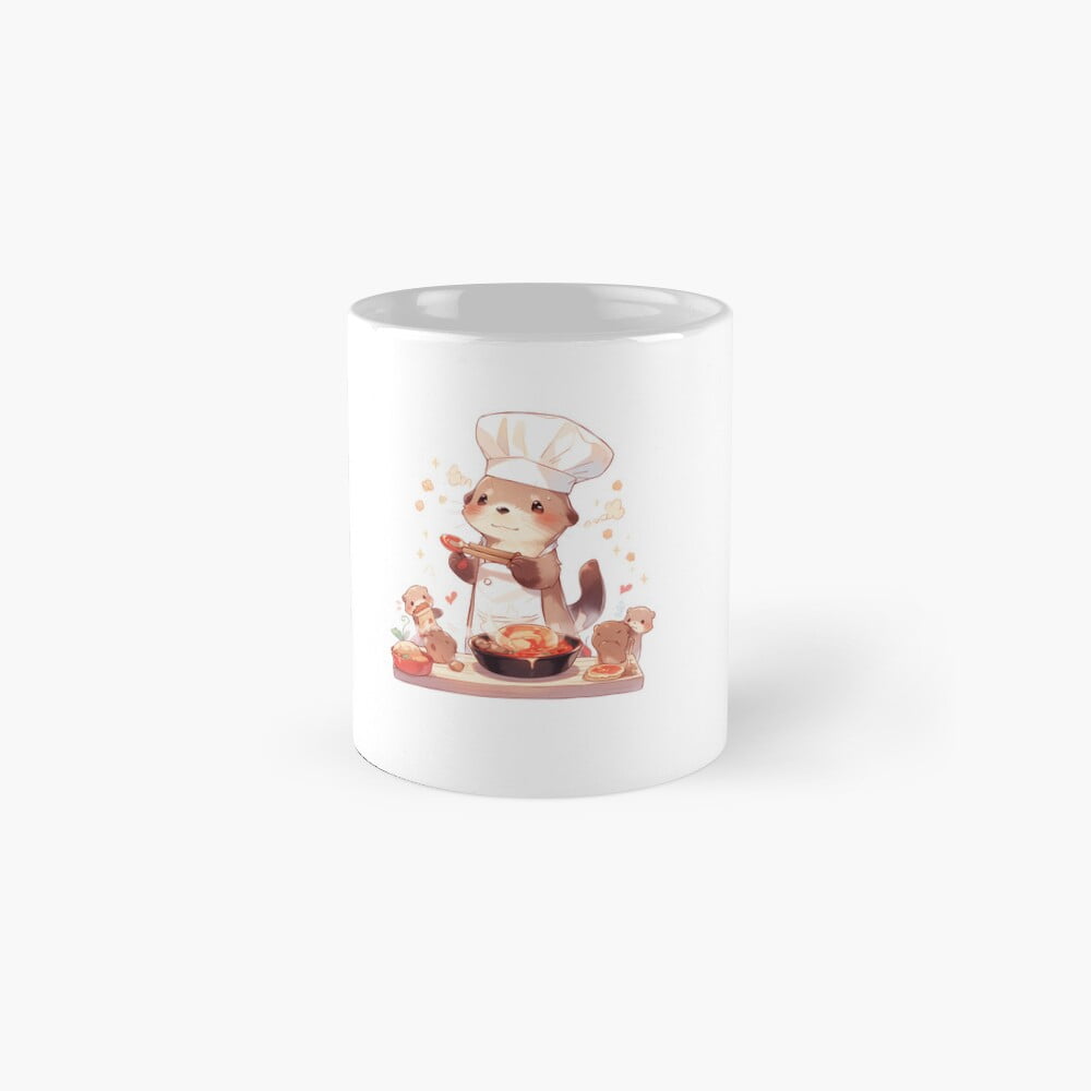 cute otter cooking Classic Mug - Walmart.com