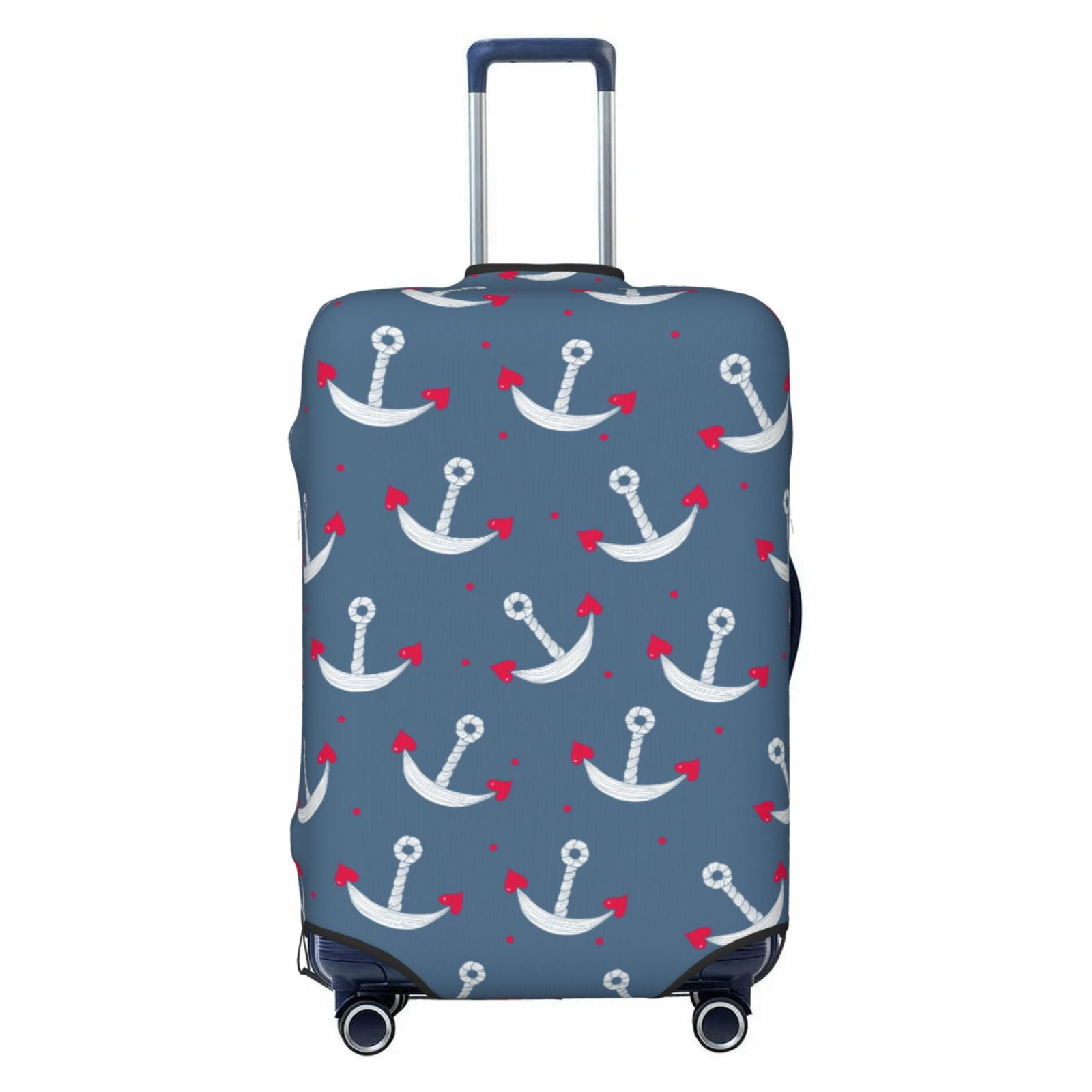 cute red heart anchor Luggage Cover Anti Scratch, Elastic Suitcase ...