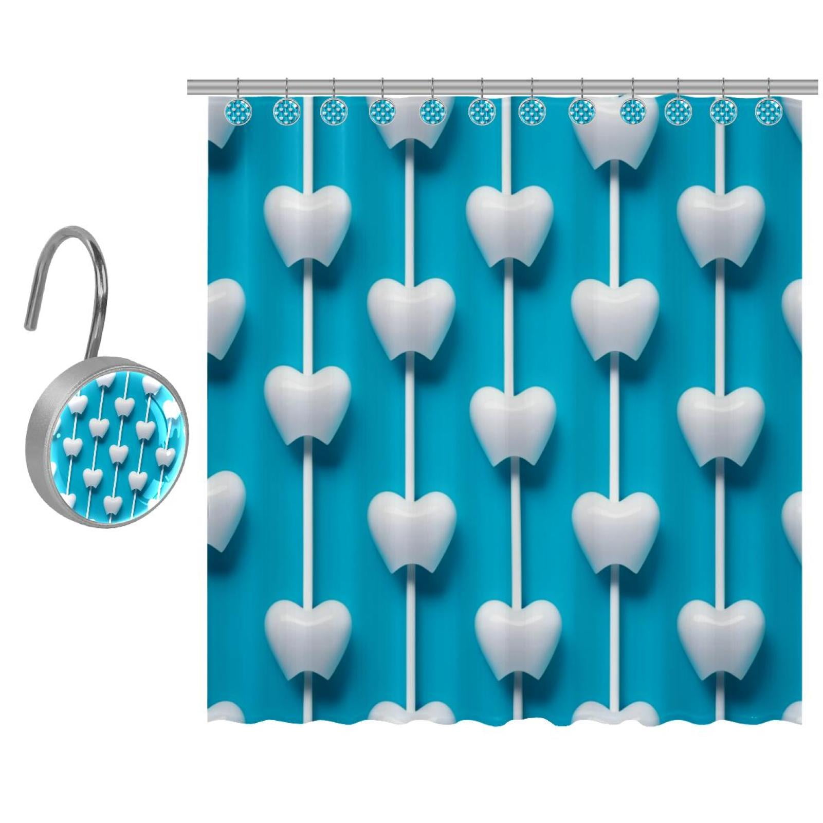 cute teeth on a blue background Shower Curtain for Bathroom - Walmart.com