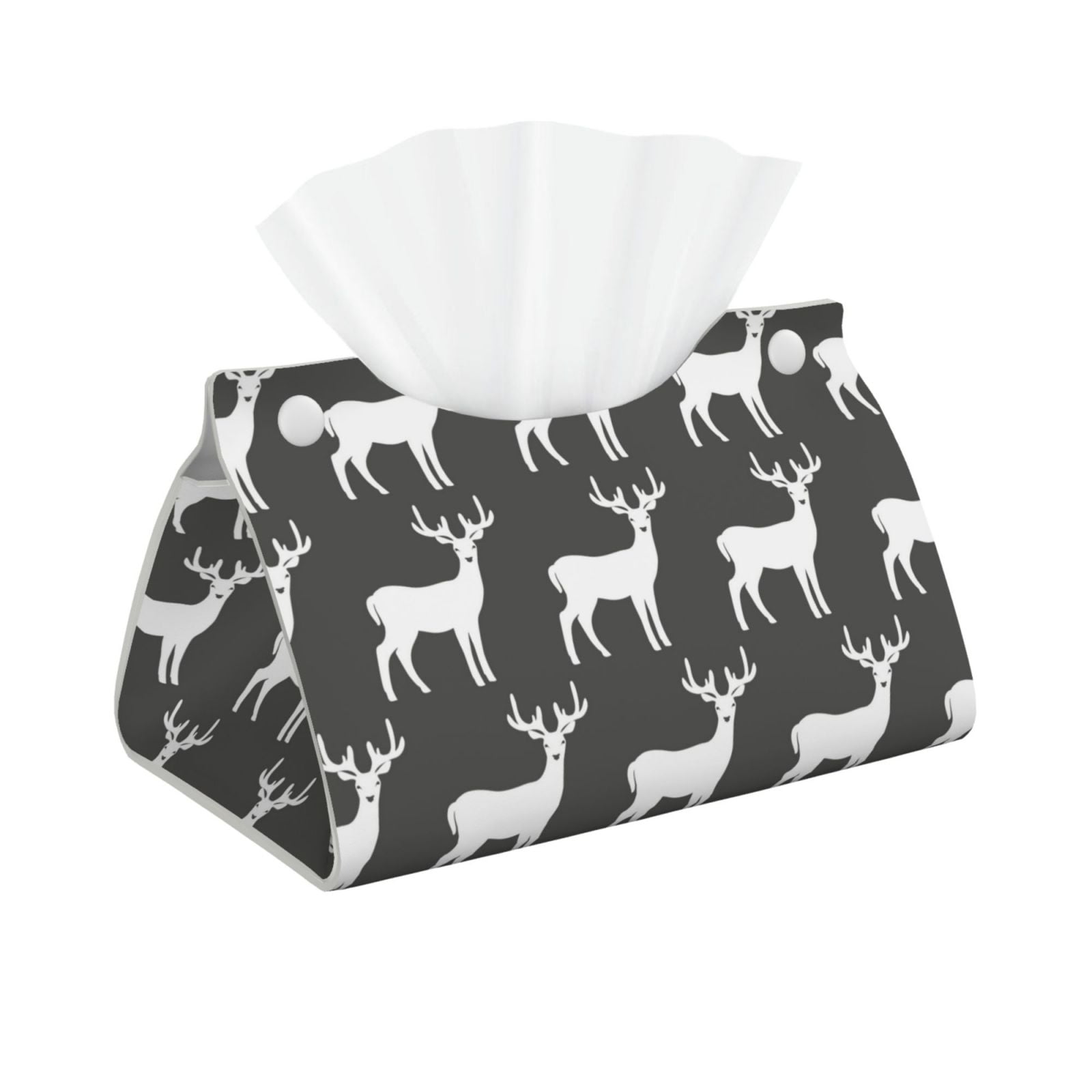 cute white Deer print Tissue Box Cover, Modern Long Tissue Box Holder ...