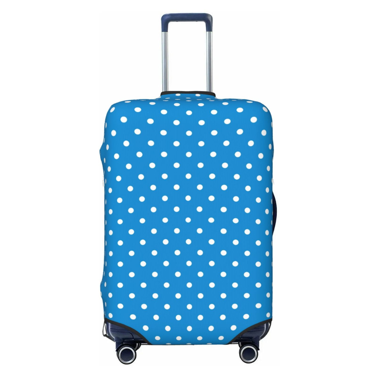 cute white polka dots blue Luggage Cover, Elastic Suitcase Cover Travel ...