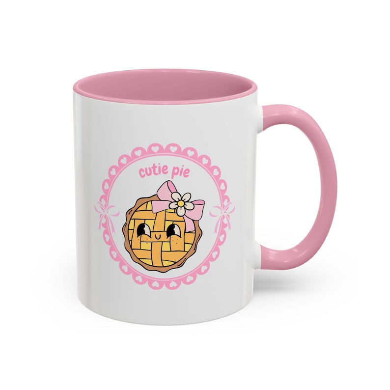 cutie pie mug kawaI1I pink coffee cup with S1Miling pie ice cute gift ...