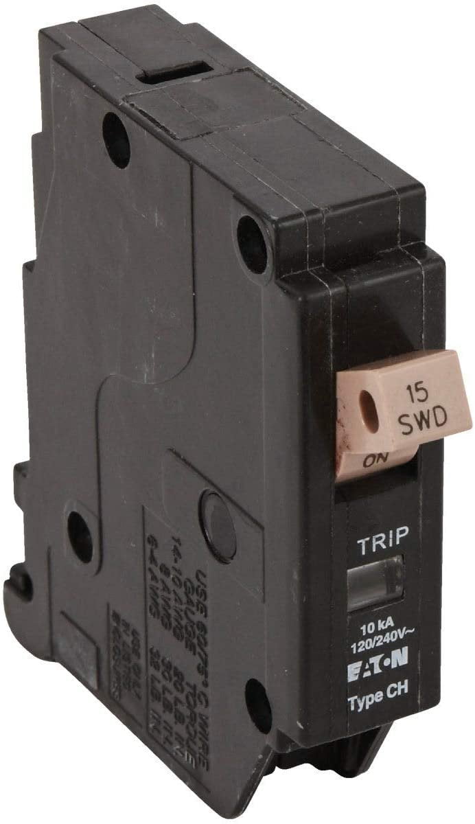 Eaton Single Pole Circuit Breaker Plug-In - 15 Amp - 1 Pole, 120/240V ...