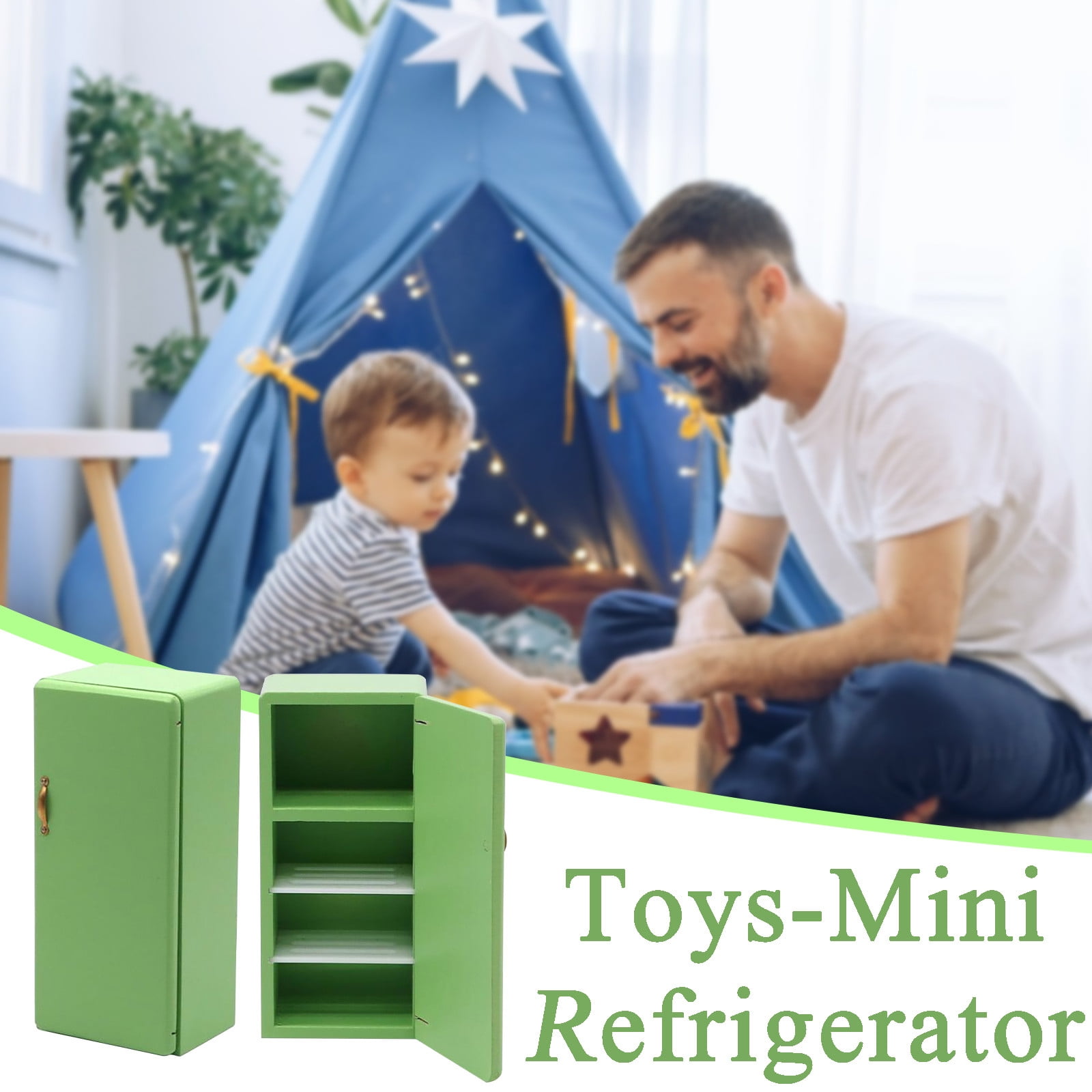 cuyhtdup 1/12 Mini Fridge,Refrigerator Prop,1:12 Scale Dollhouse Fridge ...