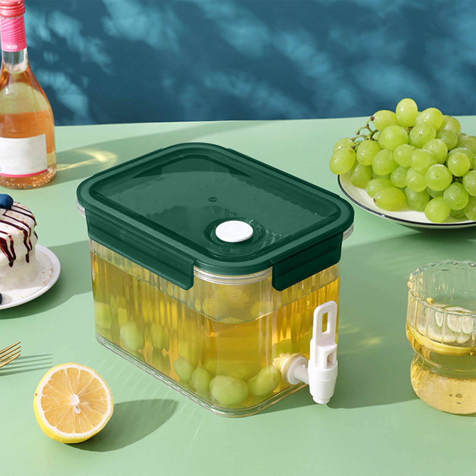 cuyhtdup 2.5L Large Capacity Plastic Beverage Dispenser, Beverage ...