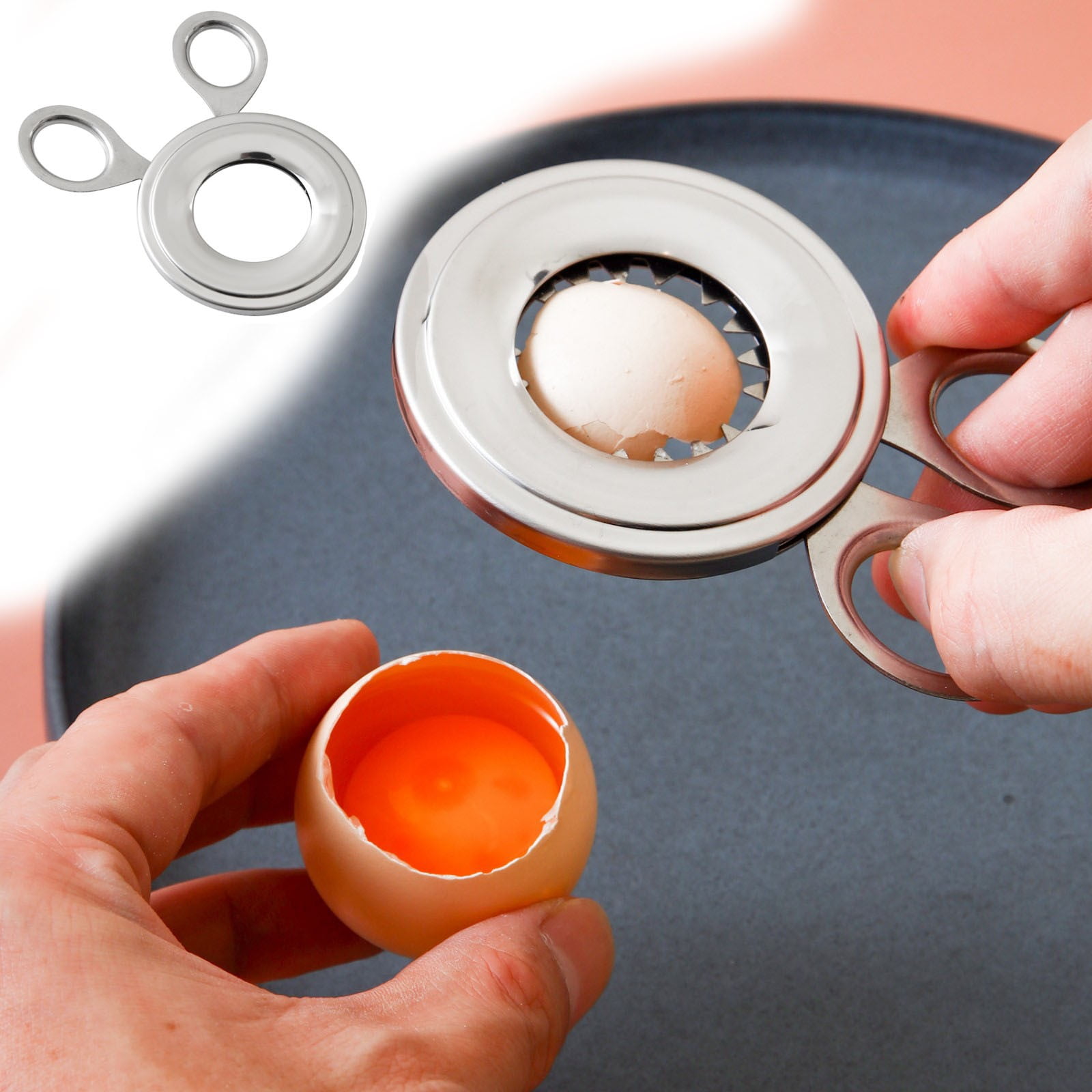 cuyhtdup 2024 Upgraded Stainless Steel Egg Topper & Shell Cutter ...