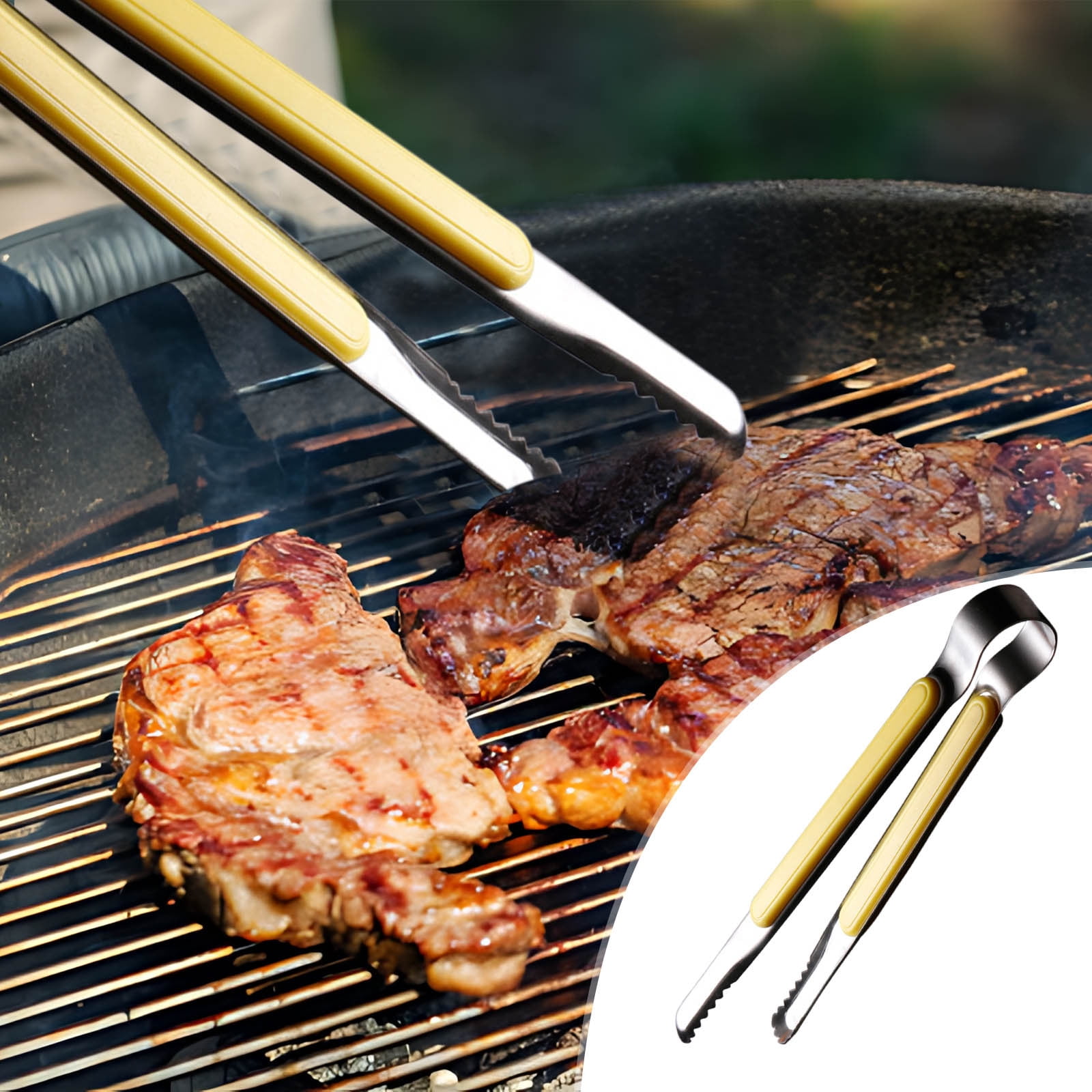 cuyhtdup 25.5" Premium Stainless Steel BBQ Tongs - Heavy-Duty Barbecue ...