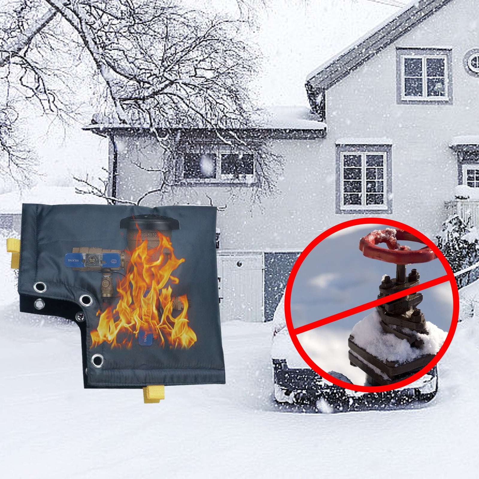 cuyhtdup Backflow Preventer Insulation Cover 13x12in Backflow ...