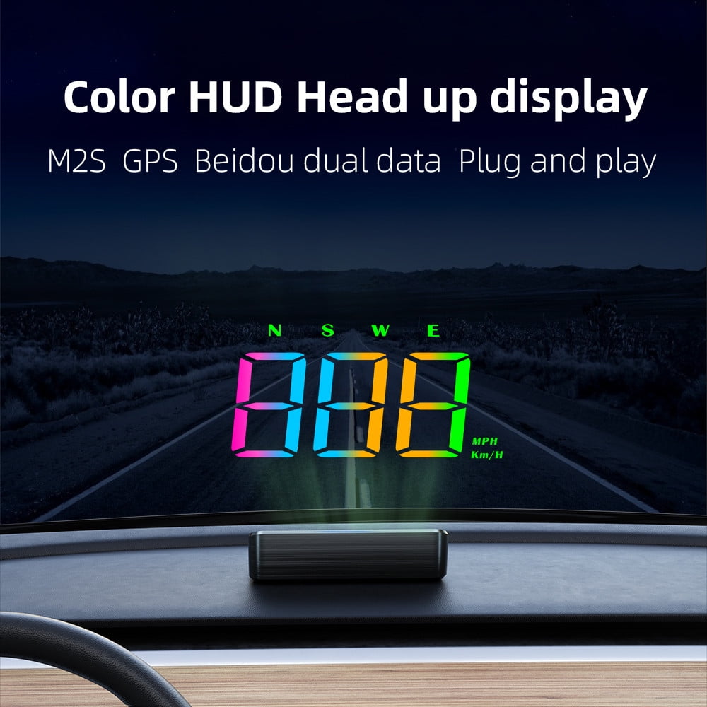 cuyhtdup Car HUD Display M2s - GPS Head Up Display Projector with Color ...
