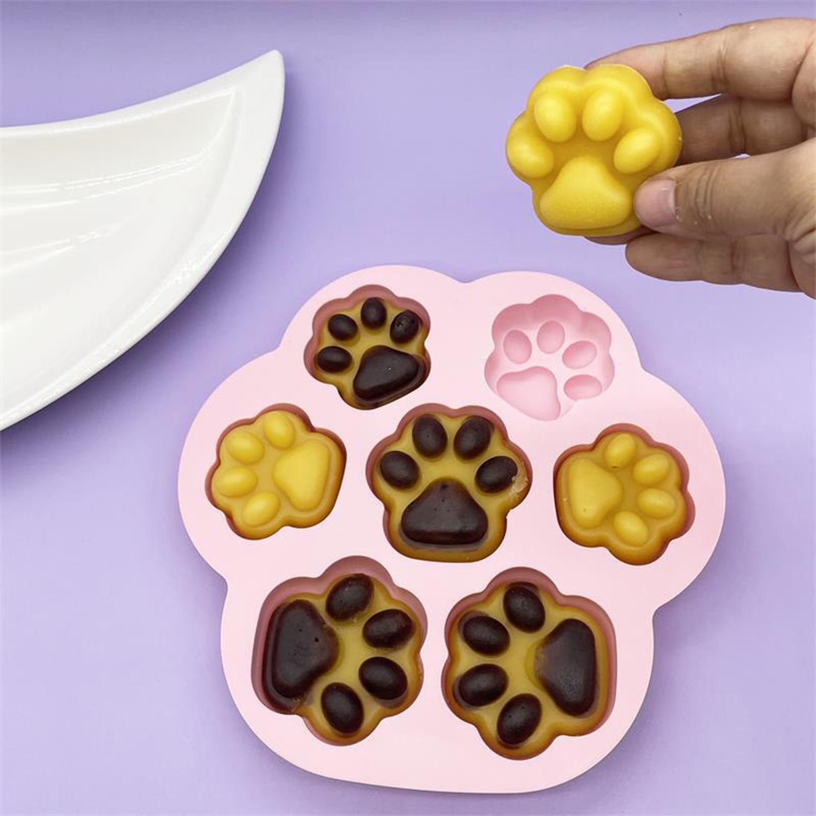 cuyhtdup Cats Paw Molds Patterns Complementary Food Baking Potting ...