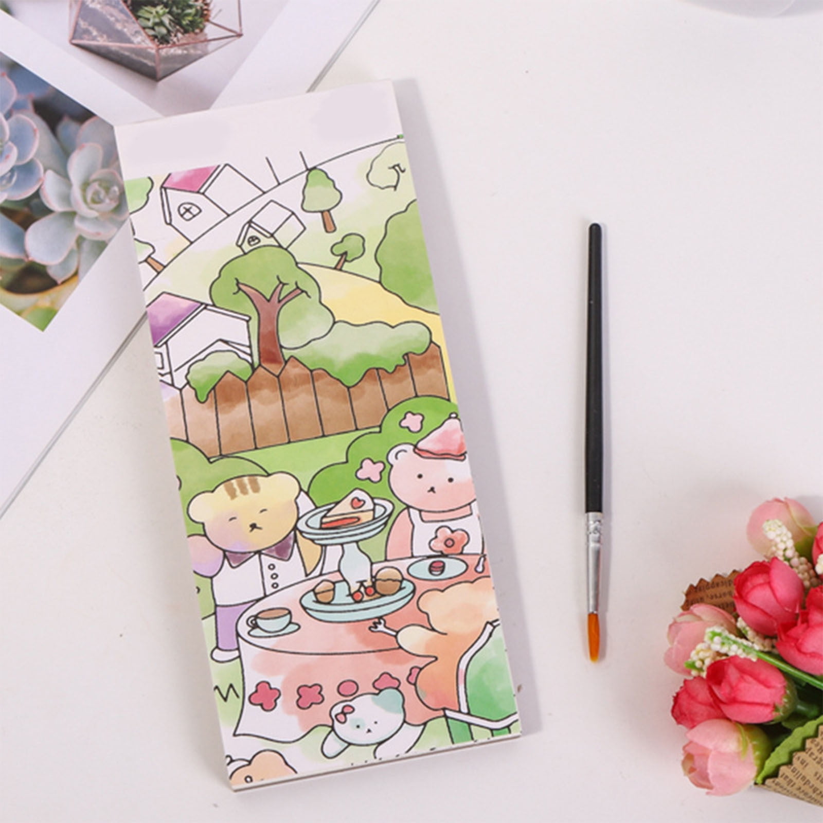 cuyhtdup Children's Water Paint Coloring Book Set with Built-in ...