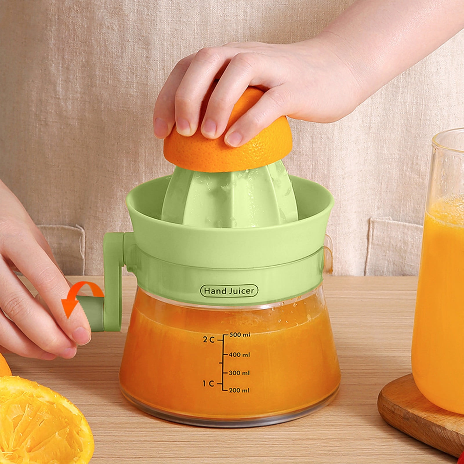 cuyhtdup Citru Lemon Orange Juicer Manual Hand Squeezer With Built In ...
