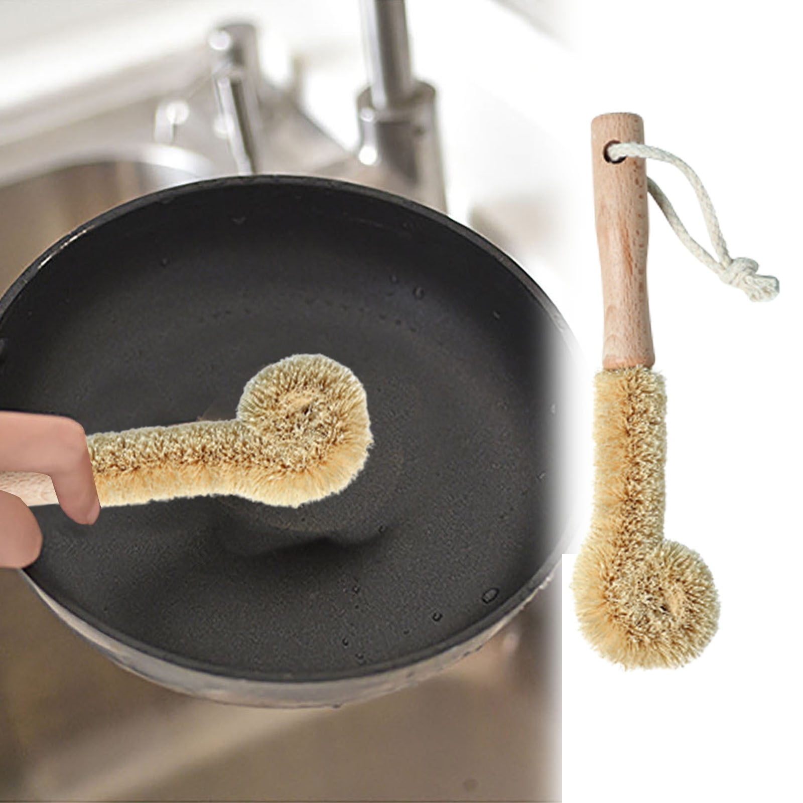 cuyhtdup Eco-Friendly Wooden Handle Cleaning Brush Set for Bottles ...