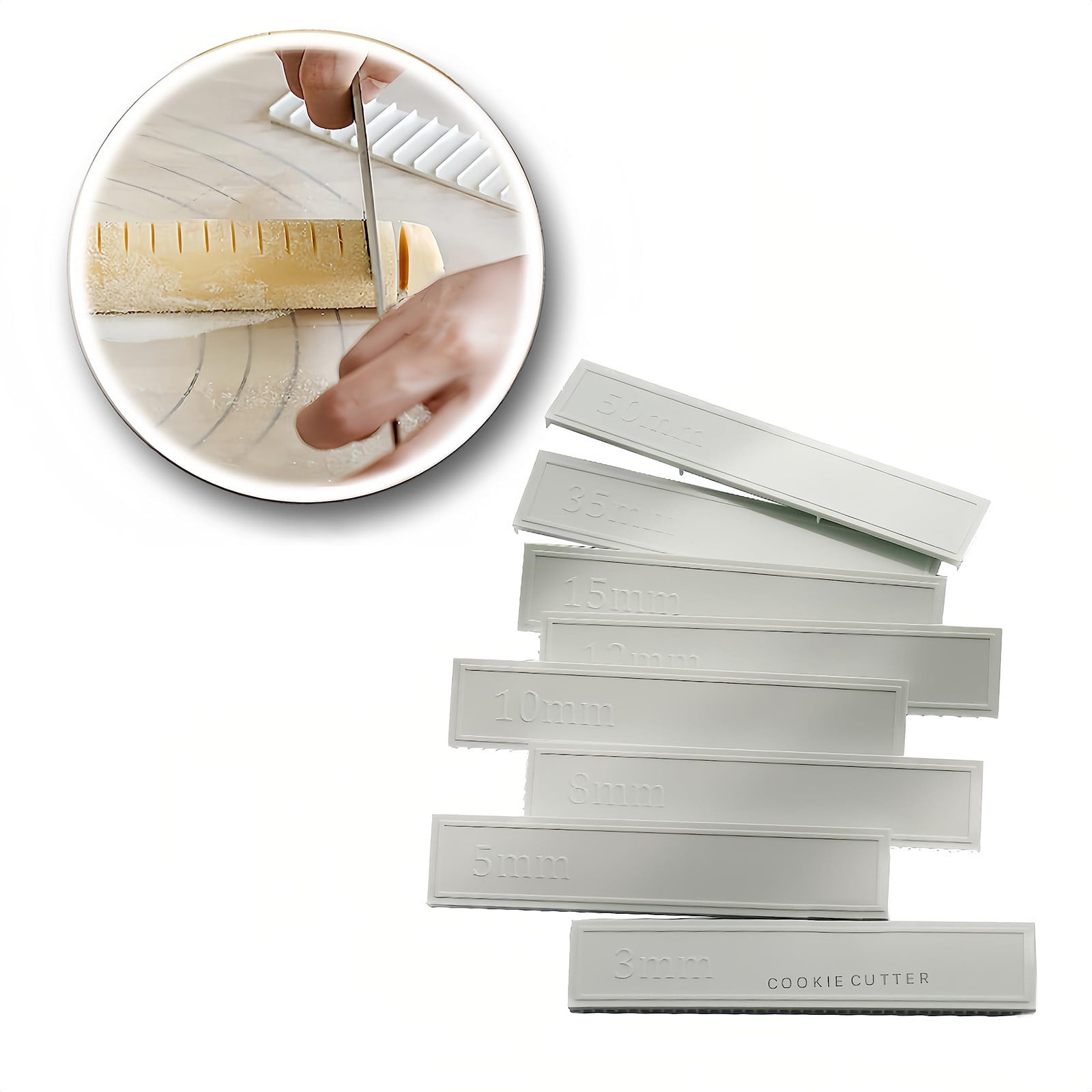 Baking Ruler, Precision Cake Cutter Set, Ergonomic Handle Tool ...