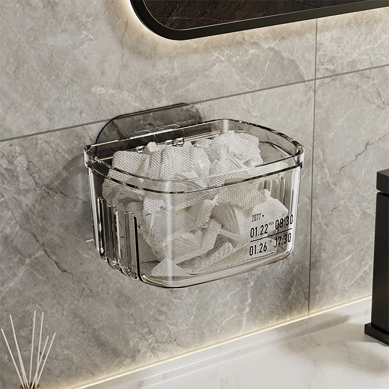 cuyhtdup Hanger Rack Garlic Onions And Ginger Storage Box Kitchen Wall ...