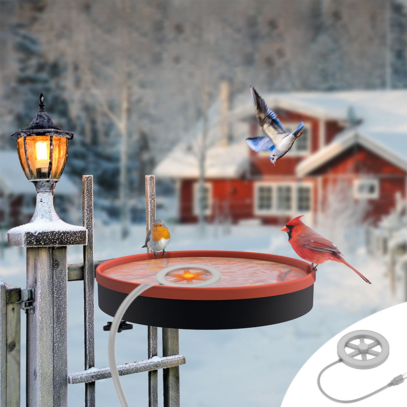 cuyhtdup Heated Bird Bath Heater ,Pond Heaters For Outdoor In Winter ...