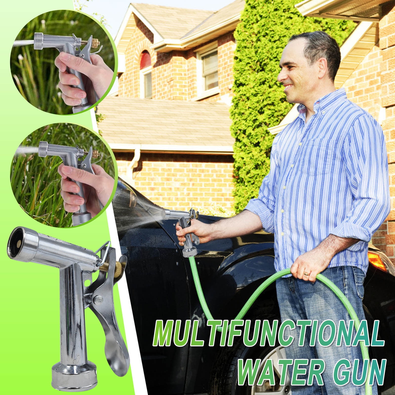 cuyhtdup Multi-Function Garden Hose Nozzle Sprayer with Adjustable ...