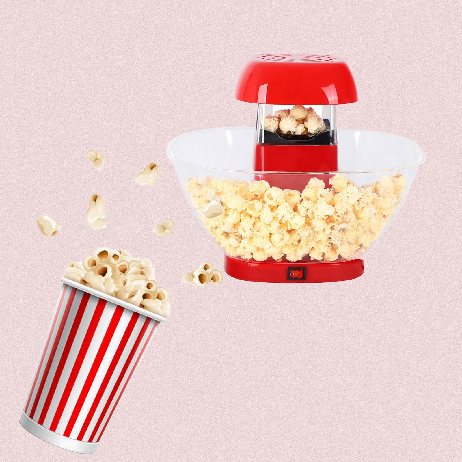 cuyhtdup Popcorn Maker Popper, Electric Hot Oil Popcorn Machine With ...