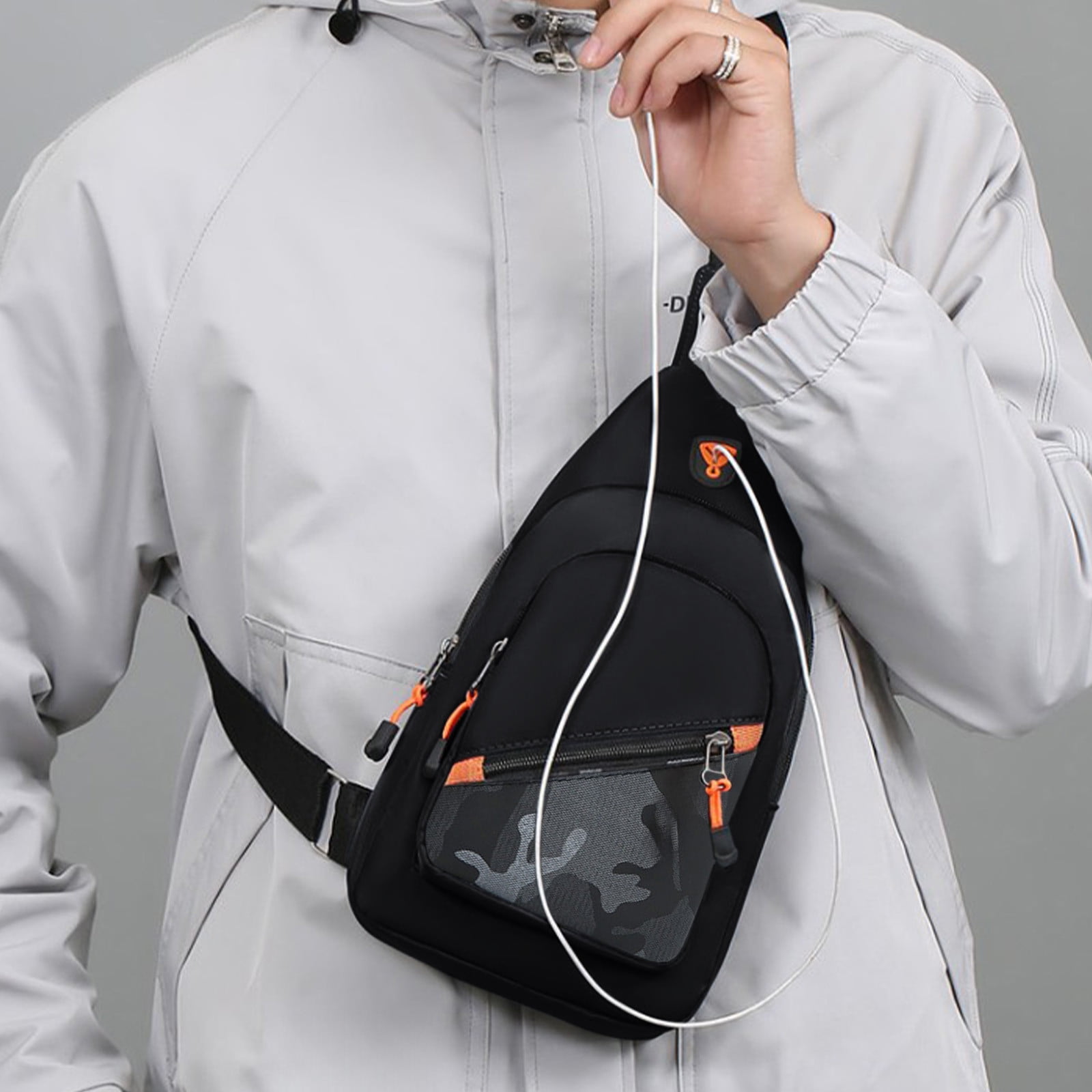 cuyhtdup Small Sling Bag Crossbody Chest Shoulder Purse for Men and ...