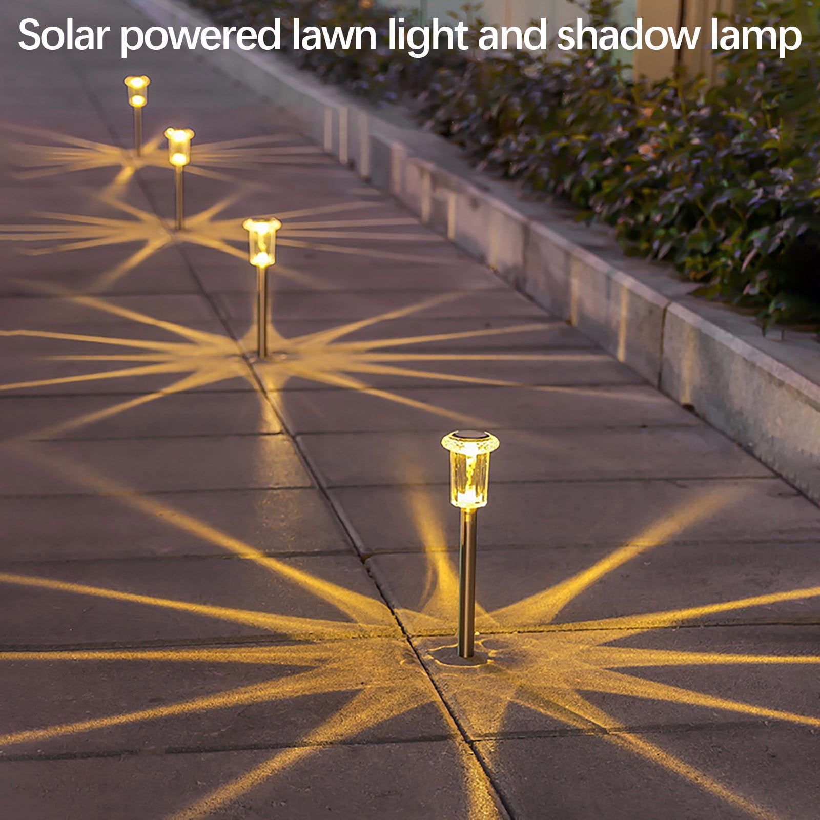 cuyhtdup Solar LED Garden Lights - 6-Pack Outdoor Decorative Lighting ...