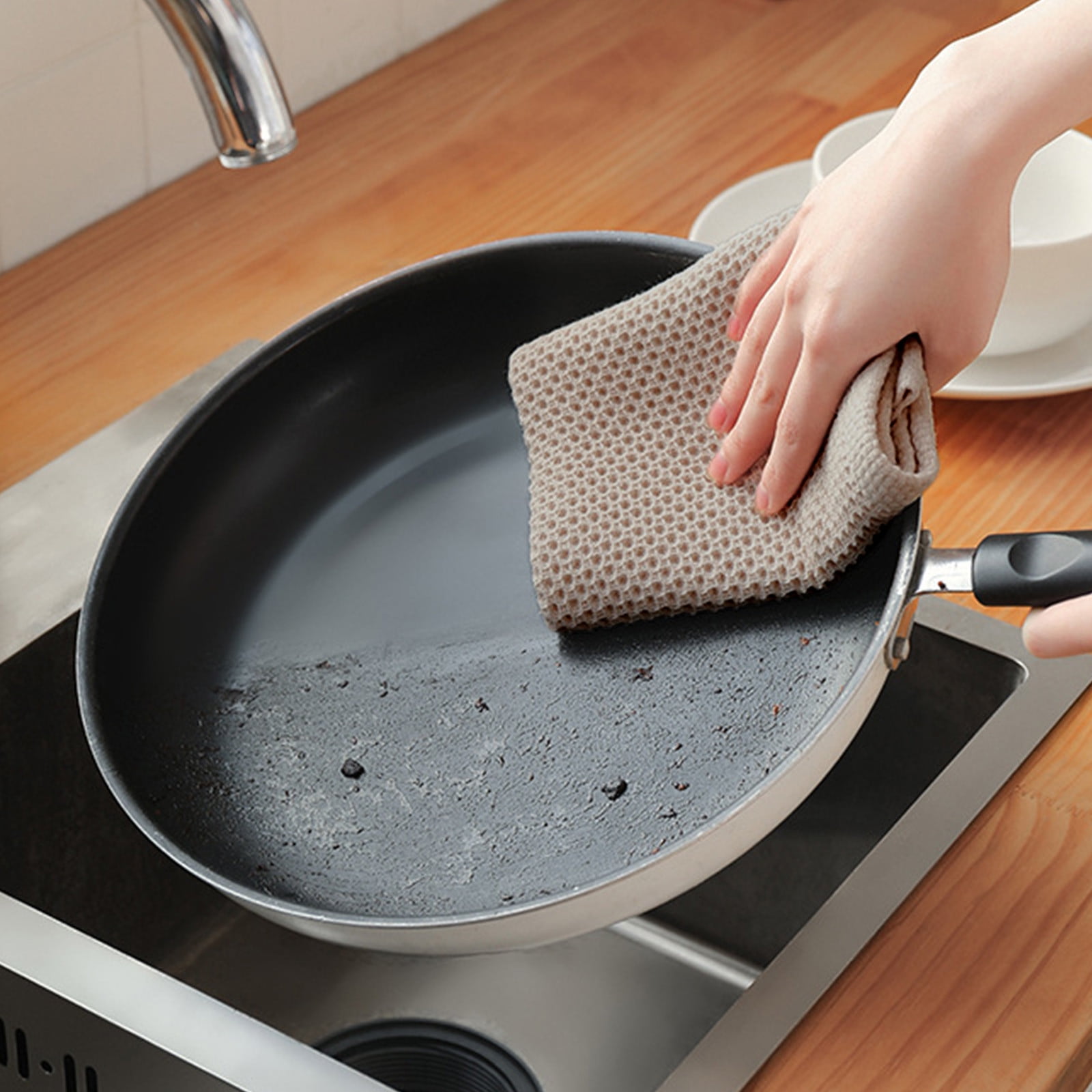 cuyhtdup Squares Towel Rag Rag Hand Towel Tea Towel Honeycomb Absorbent ...