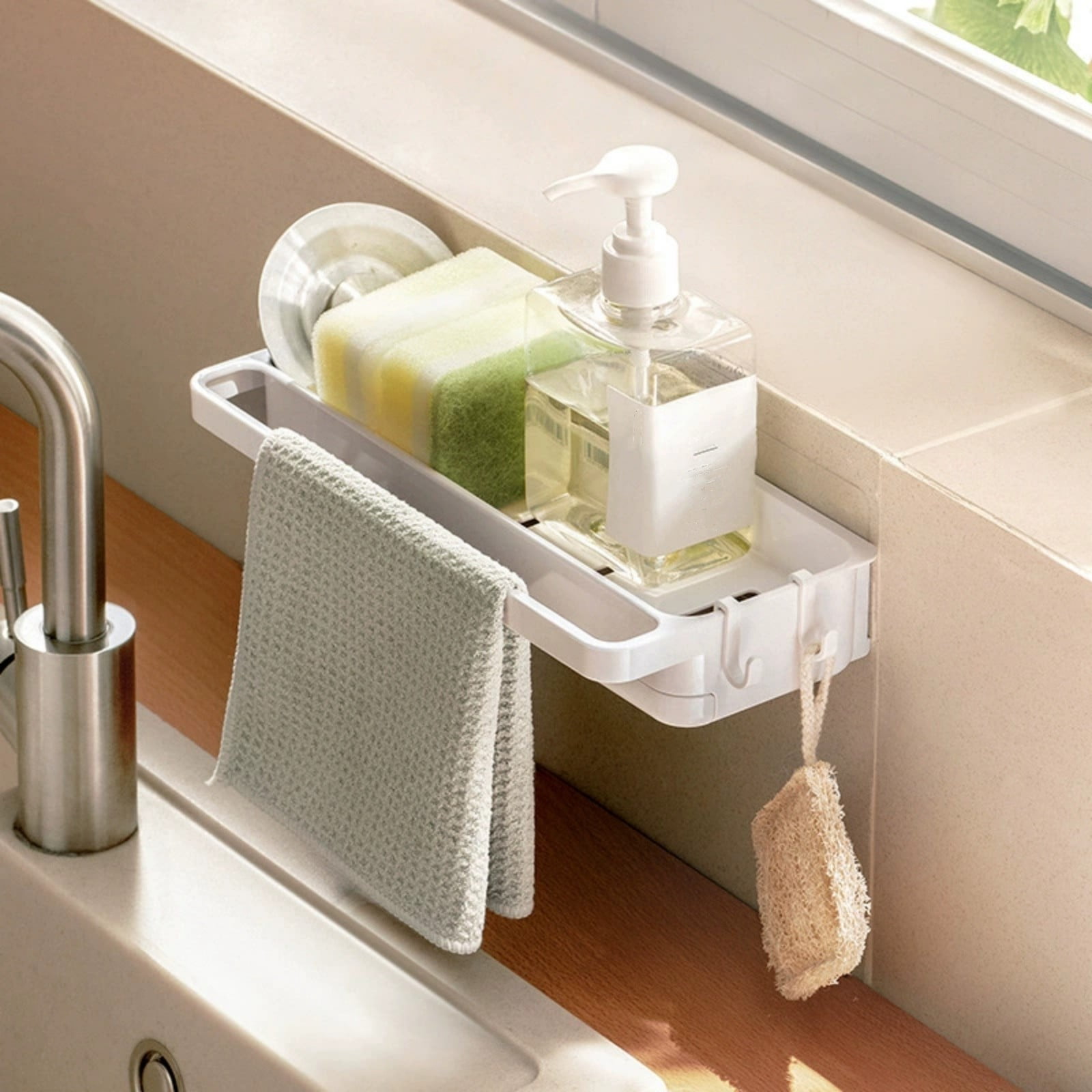 cuyhtdup Storage Shelf Kitchen Faucet Rack Dishwashing Sink Sink Rack ...